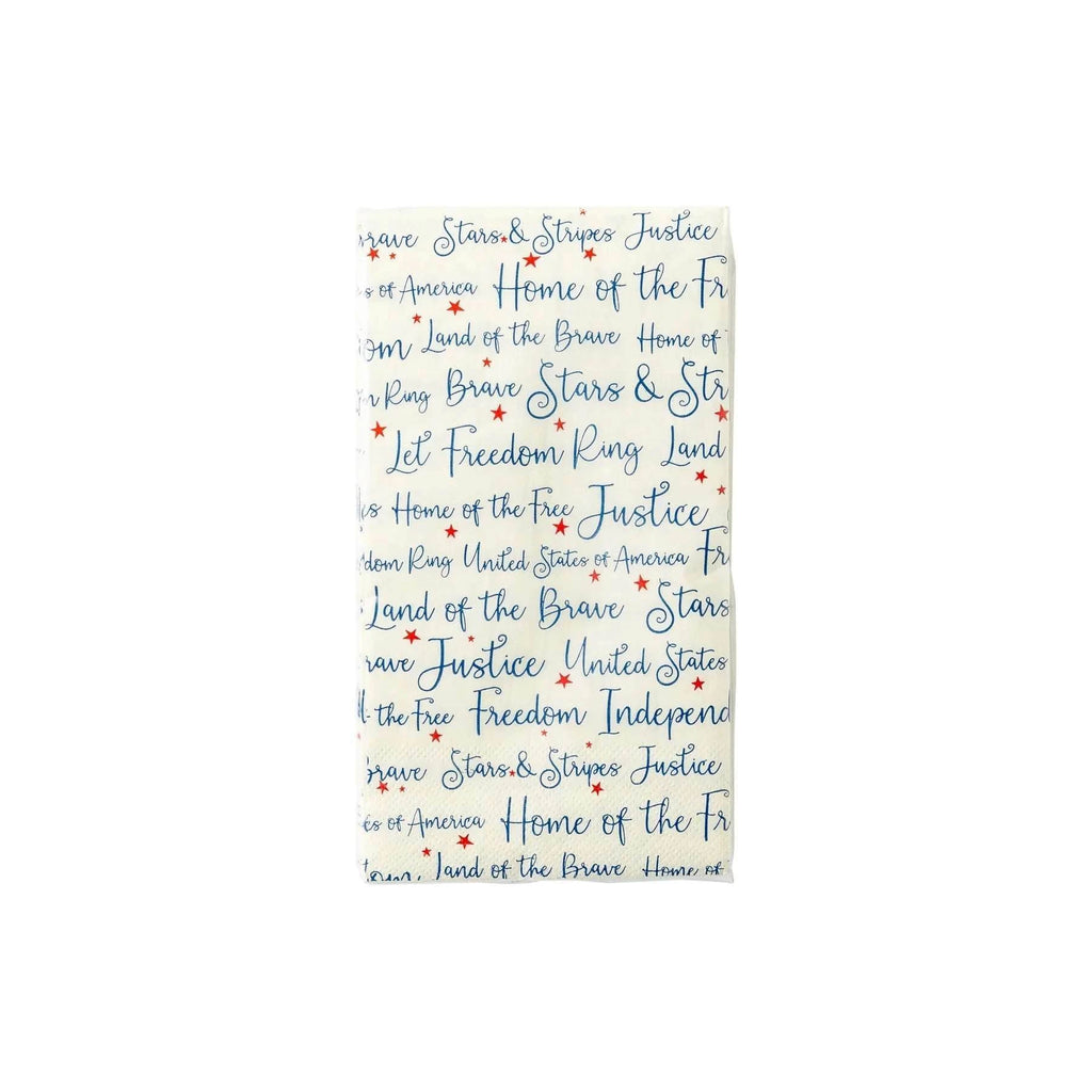 Americana Words Napkin | Fourth of July Party Supplies + USA Decor ...