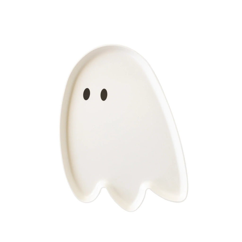 Large Ghost Shaped Reusable Bamboo Tray | Halloween Party Supplies ...