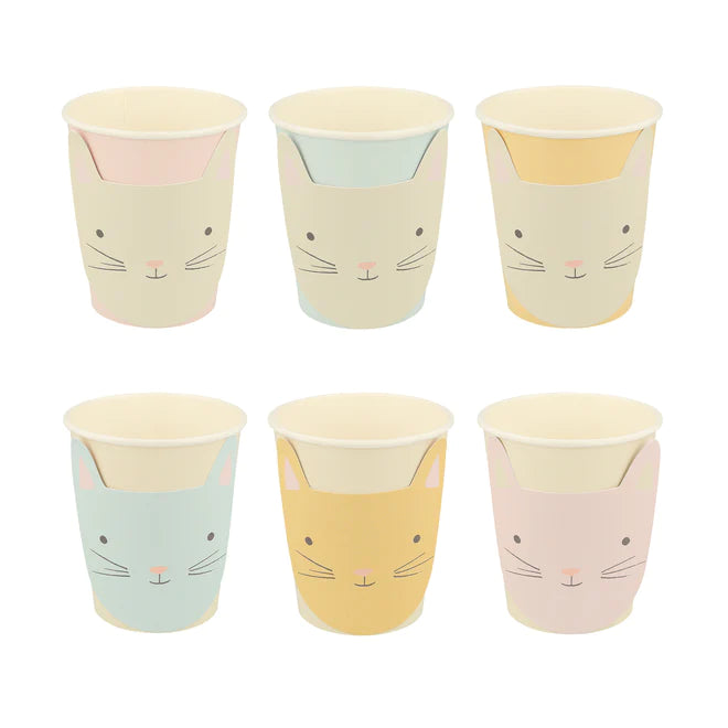 Kitten Paper Cups | Kitten Party Supplies | Cat Birthday Decorations ...