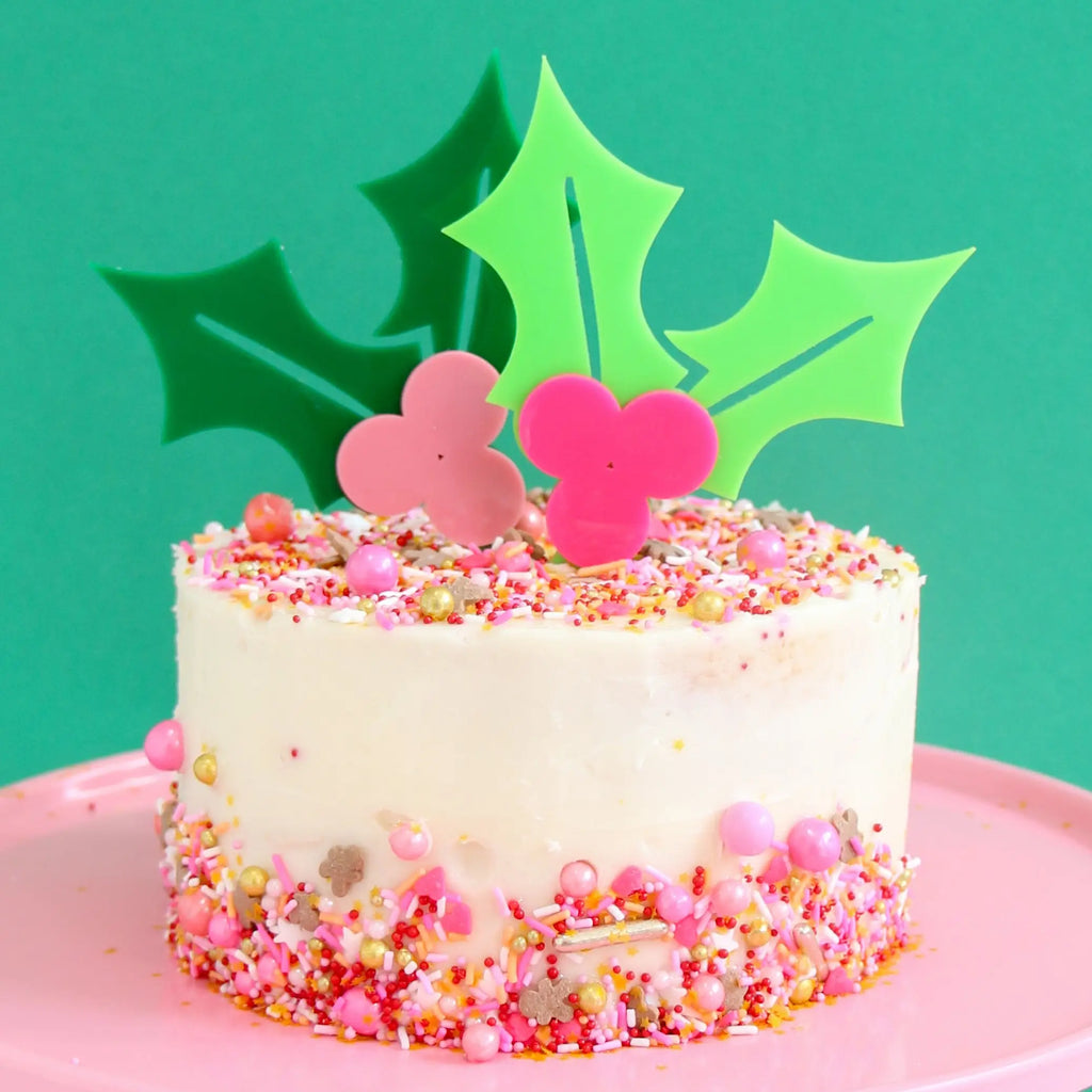 Holly Cake Topper Set – Sprinkle BASH