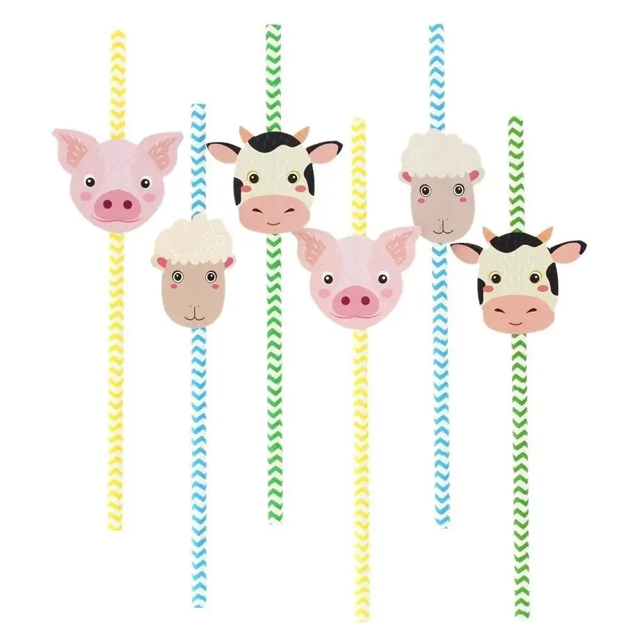 Farm Animals Paper Straws- Recyclable – Sprinkle BASH