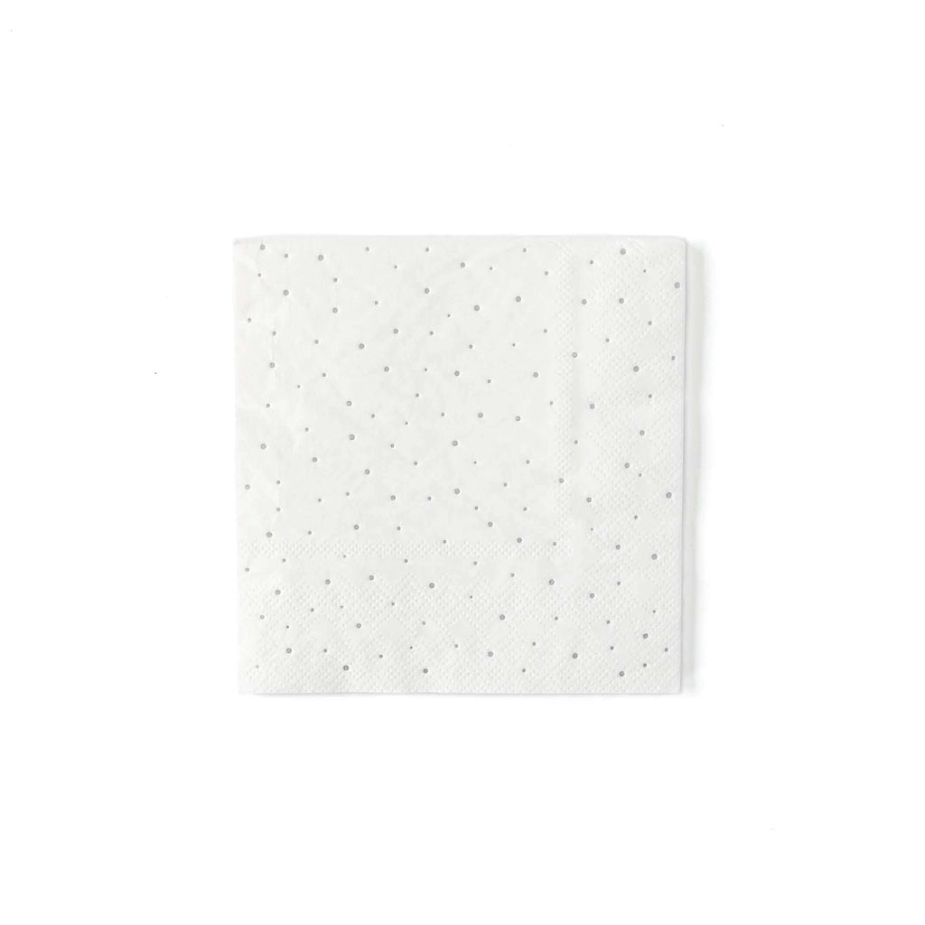 Winter White Mini Dot Napkin | Christmas Party Supplies + Decorations ...