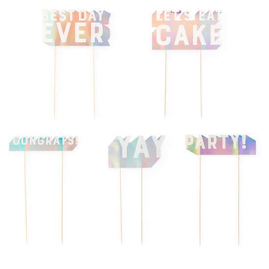 Assorted Paper Cake Topper Sayings – Sprinkle BASH